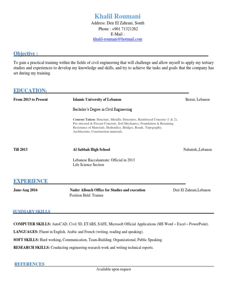Khalil Roumani CV 2017 | PDF