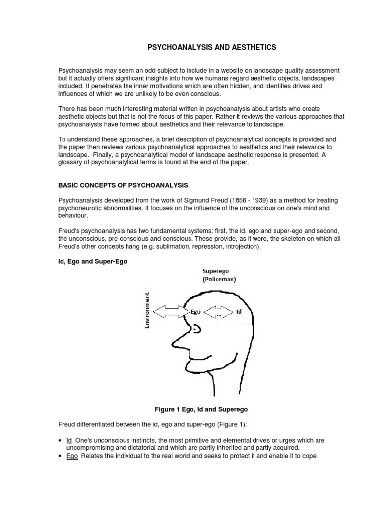 Psychoanalysis and Aesthetics | PDF | Id | Psychoanalysis