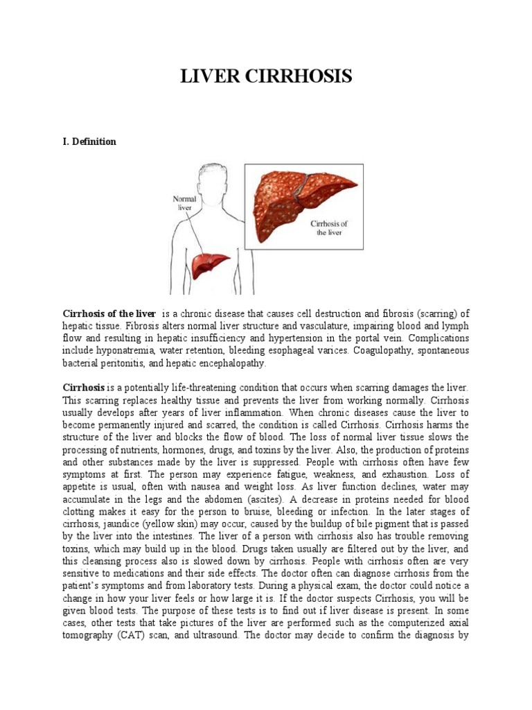 My Case Study of Liver Cirrhosis | PDF | Cirrhosis | Liver