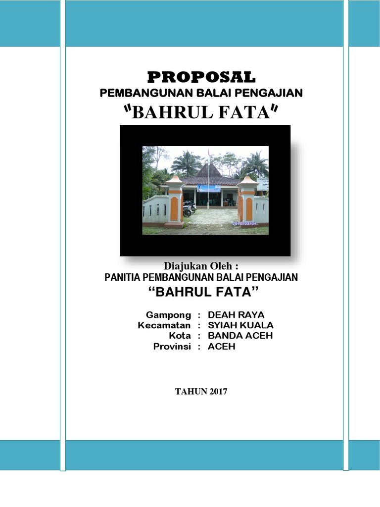 Proposal Permohonan Pembangunan Balai Pertemuan | PDF