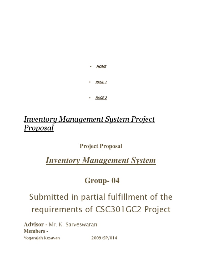 Inventory Management System | PDF | Inventory | Databases