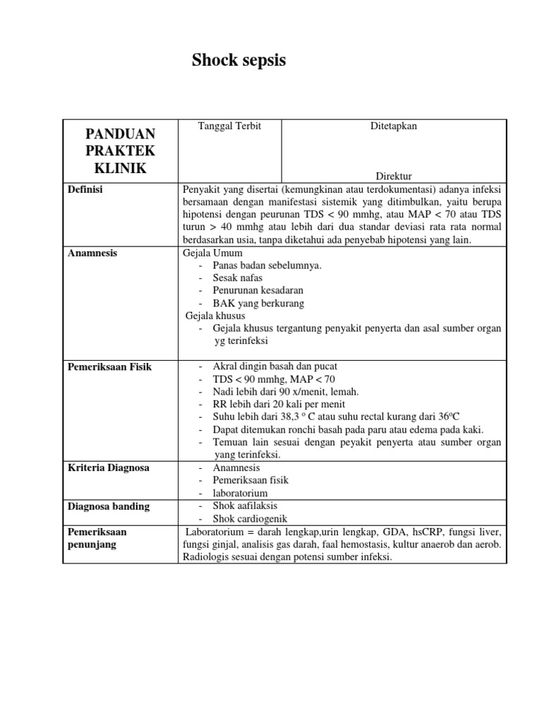 PPK Shok Sepsis | PDF