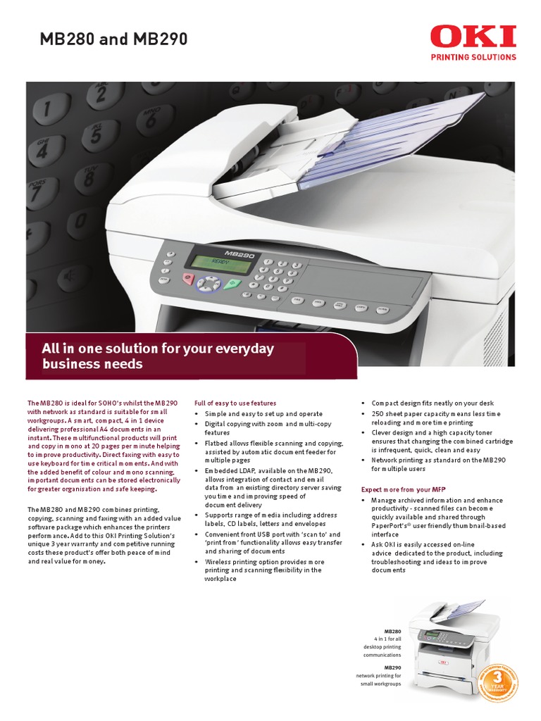 MB280 and MB290: All in One Solution For Your Everyday Business Needs ...