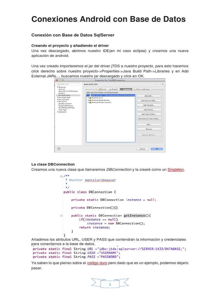 Conexiones Android Con Base de Datos | PDF | Java (lenguaje de ...