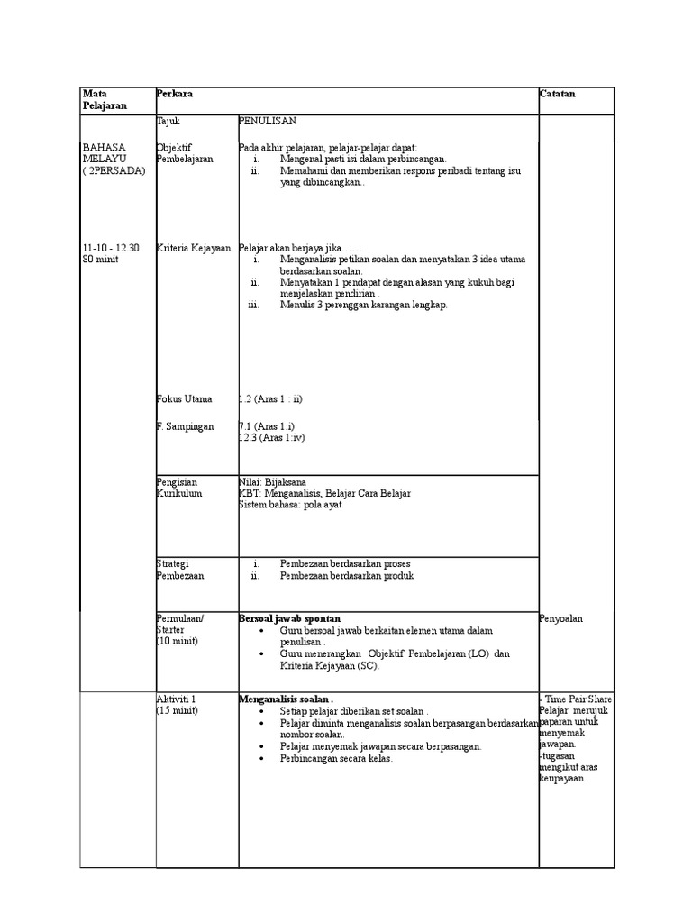 (Cikguhailmi - Com) Contoh RPH PDP Abad 21 | PDF