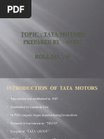 Tata Motors: History and Marketing Strategy | PDF | Car | Vehicles
