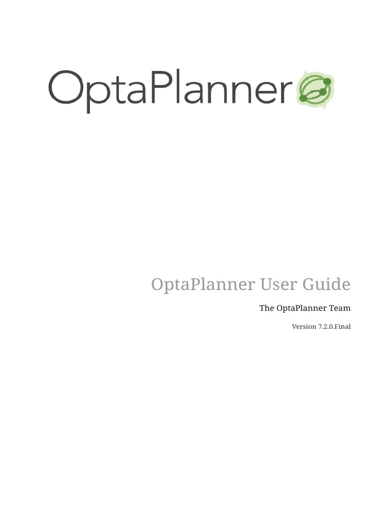 Optaplanner Docs | PDF | Software Development | Areas Of Computer Science