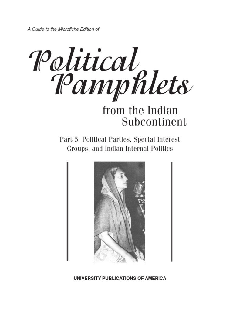Political Pamphlets: From The Indian Subcontinent | PDF | Indian ...