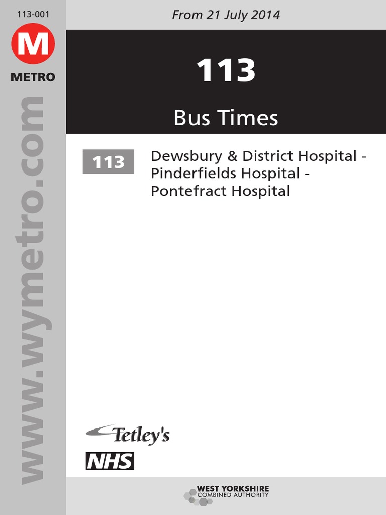113 New Bus Timetable | PDF | Bus | Public Transport