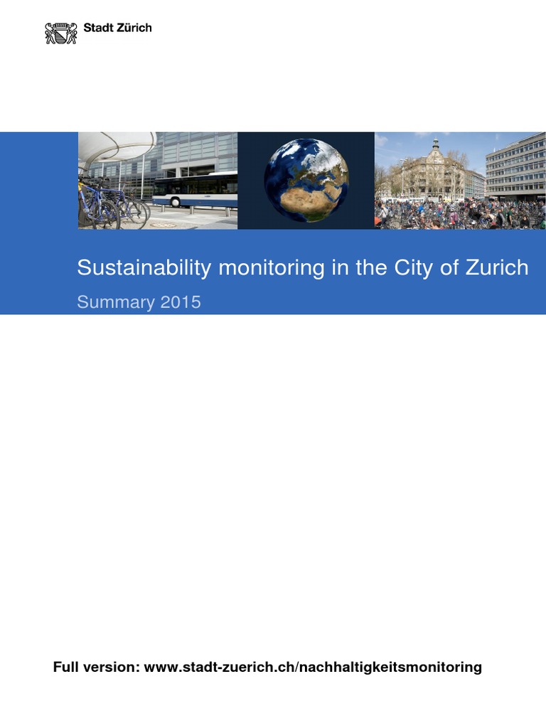 Sustainability Monitoring in The City of Zurich: Summary 2015 | PDF ...