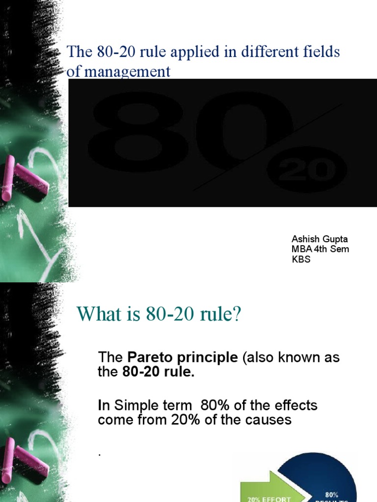 Applications of the 80-20 Rule in Management | PDF