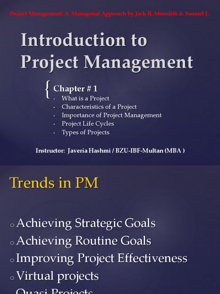 Introduction To Project Management: Chapter # 1 | PDF