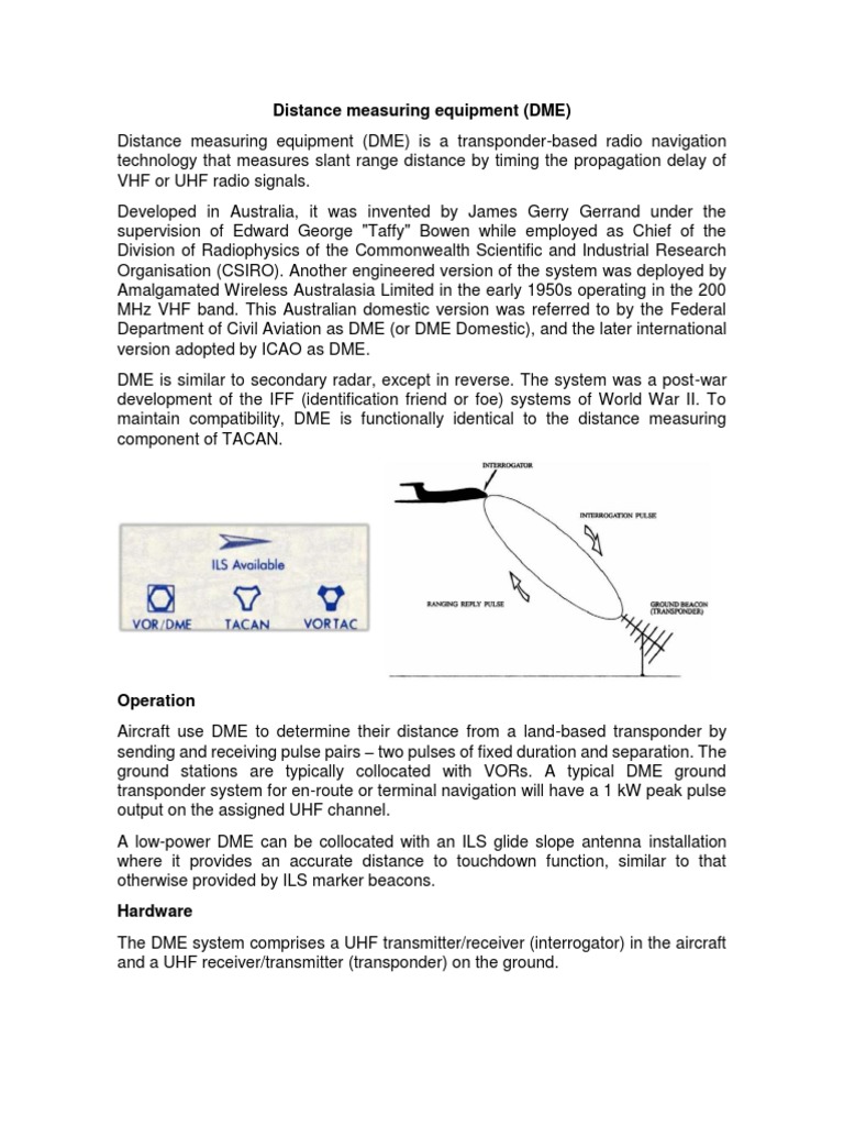 Distance Measuring Equipment | Download Free PDF | Radio Technology ...
