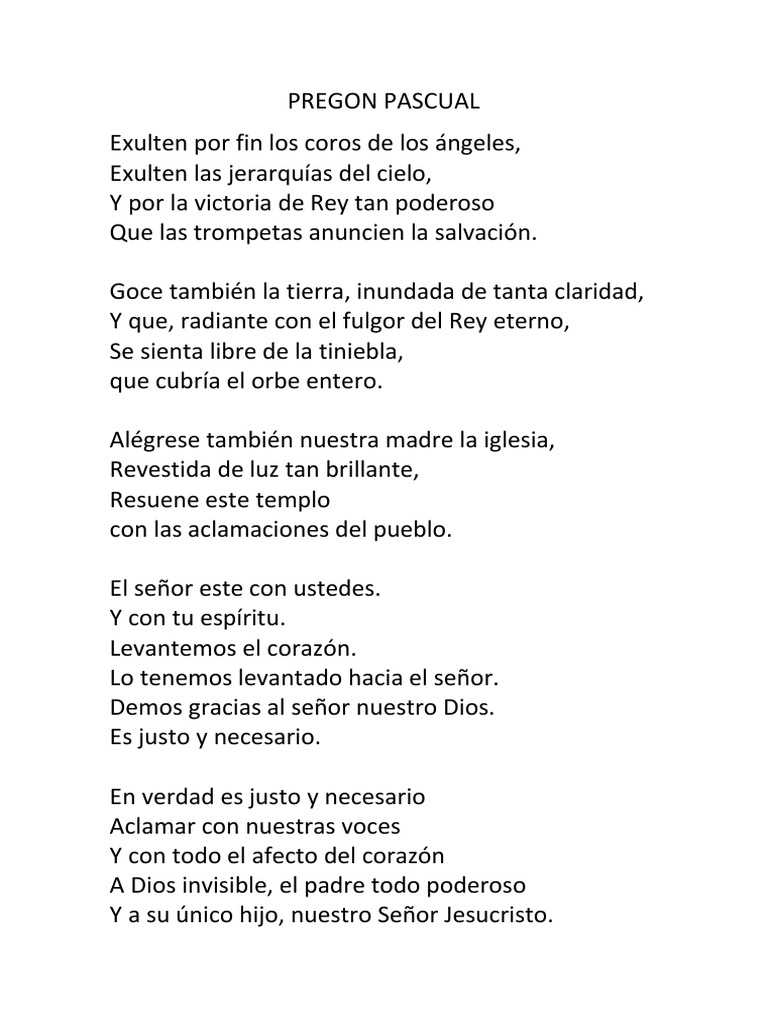 Pregon Pascual | PDF | Cristo (título) | Pecado