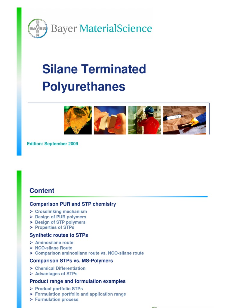 Silane Terminated Polyurethanes 2009-09-07 | PDF | Polyurethane ...