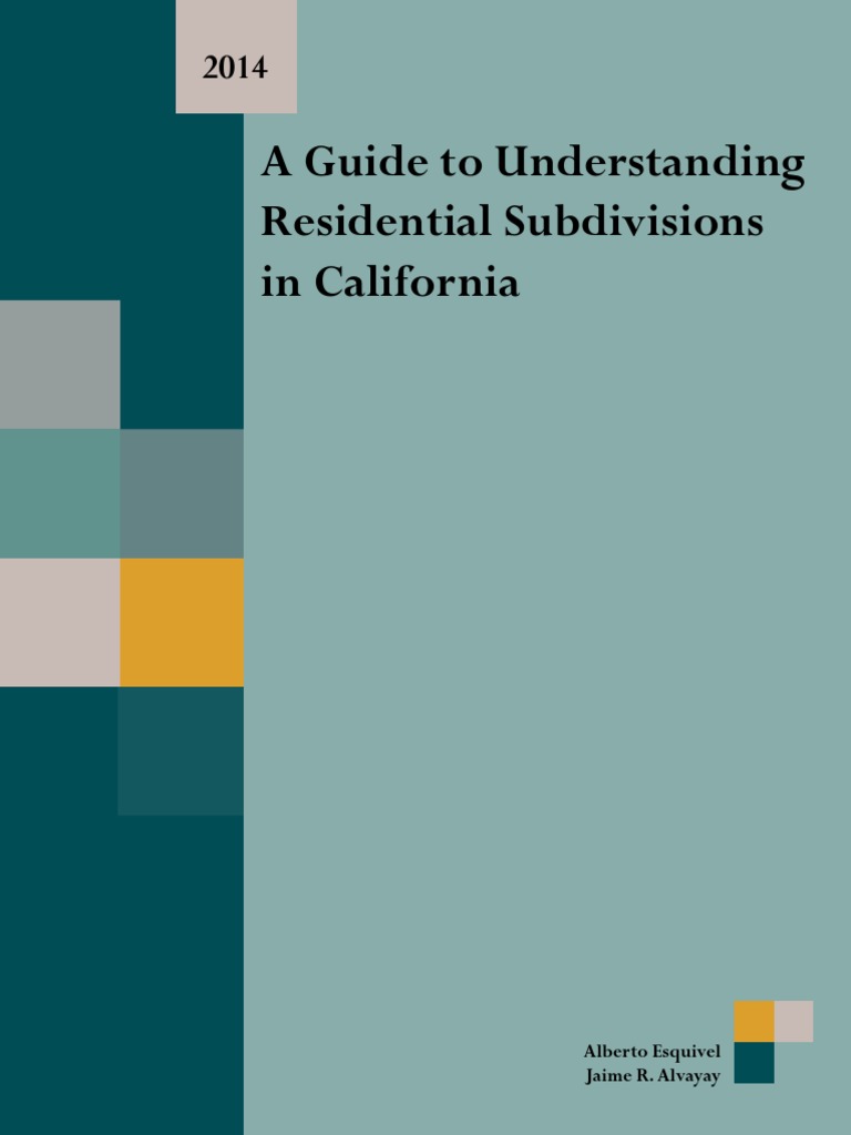 Residential Subdivisions Guide | PDF | Real Property | Condominium