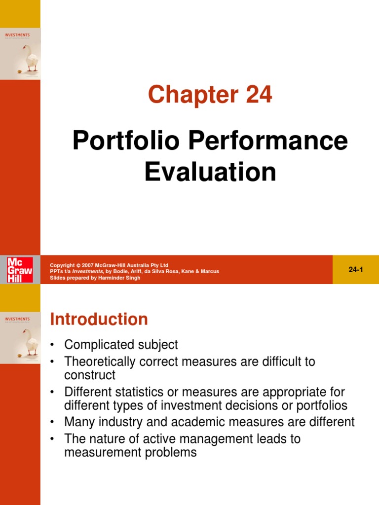 Chapter 24: Portfolio Performance Evaluation | PDF | Portfolio (Finance) | Investing