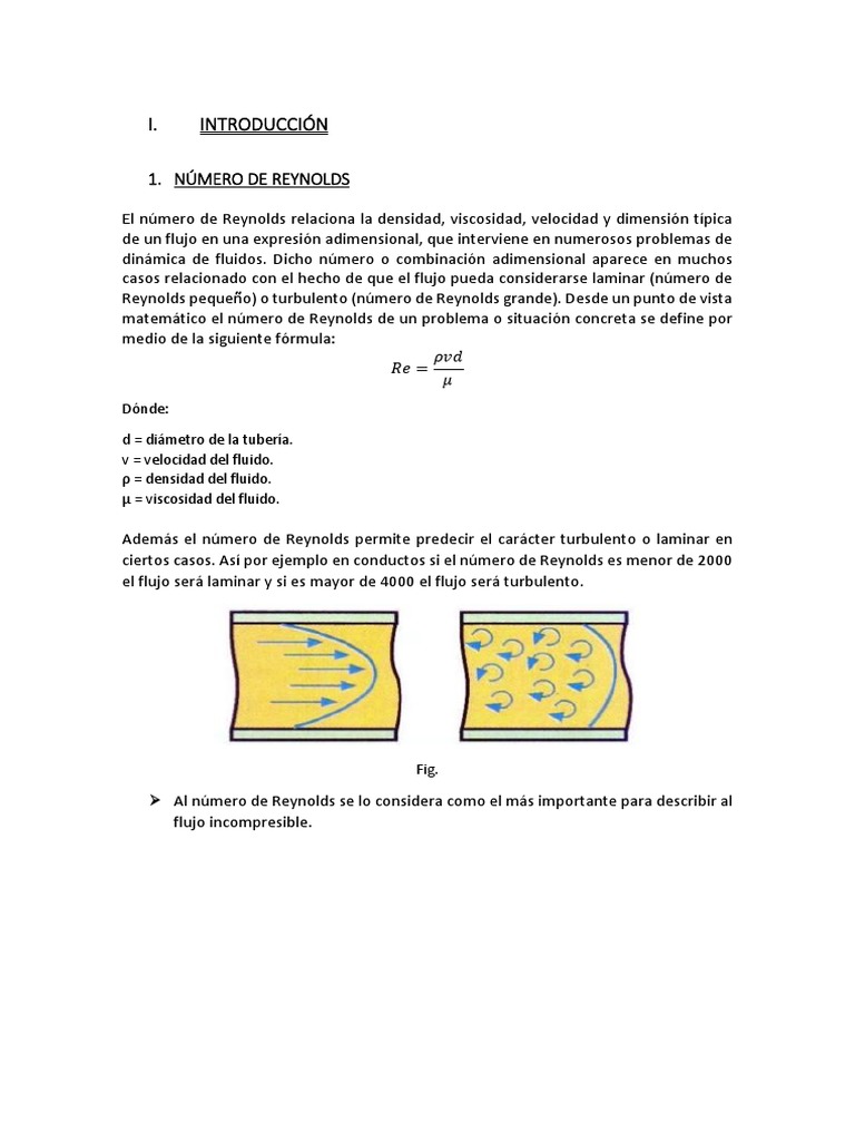 Numero de Reynolds | PDF | Numero Reynolds | Mecánica de fluidos