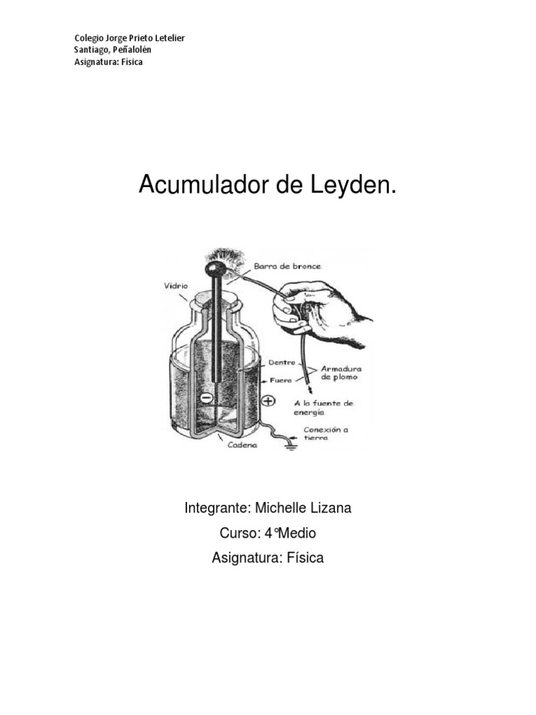 Construcción de Botella de Leyden | PDF | Electricidad | Electromagnetismo