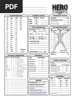 Hero System 6th Edition Character Sheet | PDF