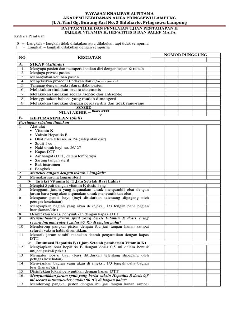 Injeksi Vit.k, Hep.b & Salep Mata | PDF | Kesehatan Holistik