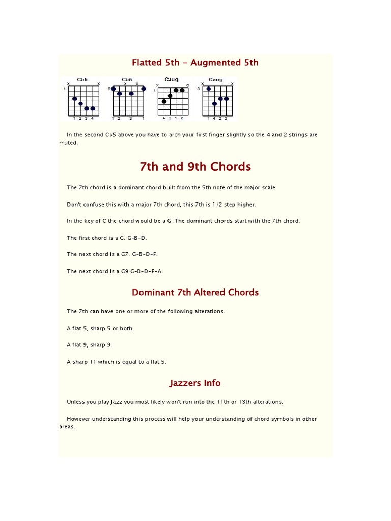 Altered Chords Pdf Chord Music Scale Music