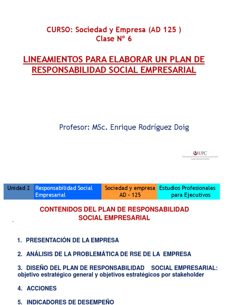 Guía para Elaborar un Plan de RSE | PDF | Responsabilidad social ...
