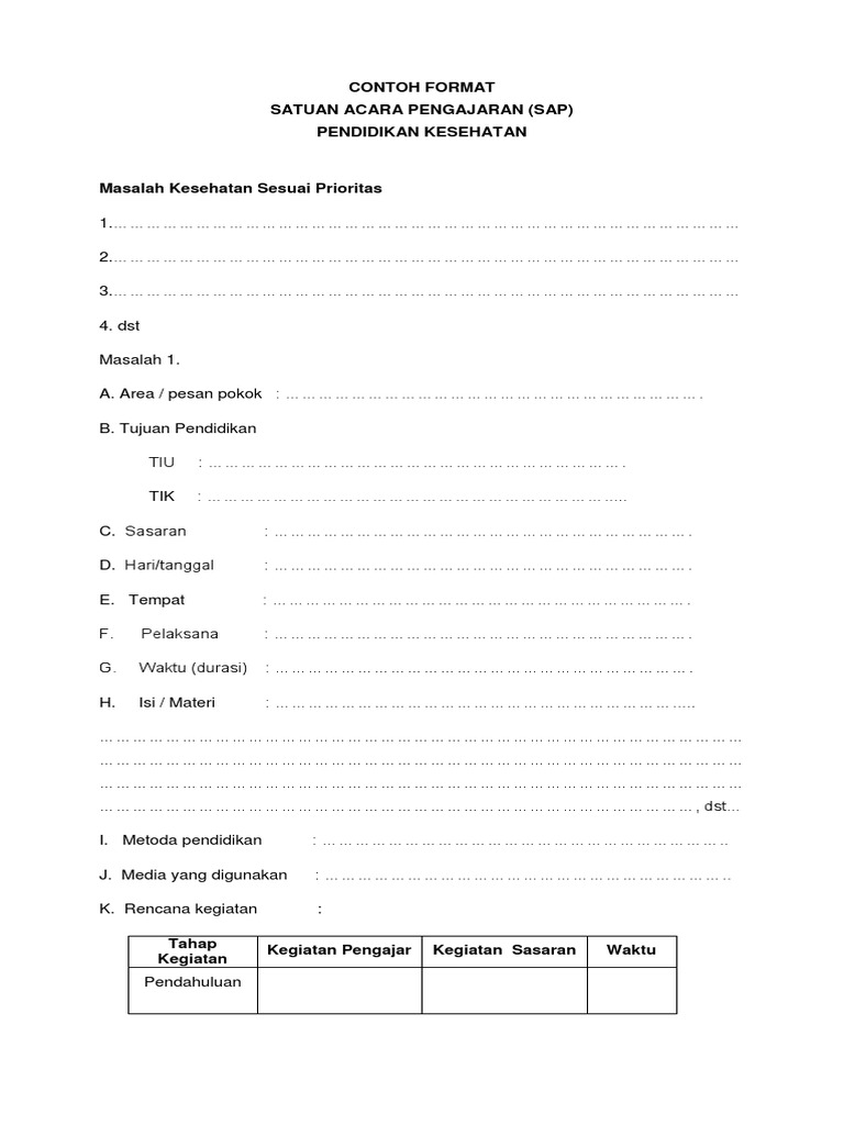 Contoh & Format Sap | PDF