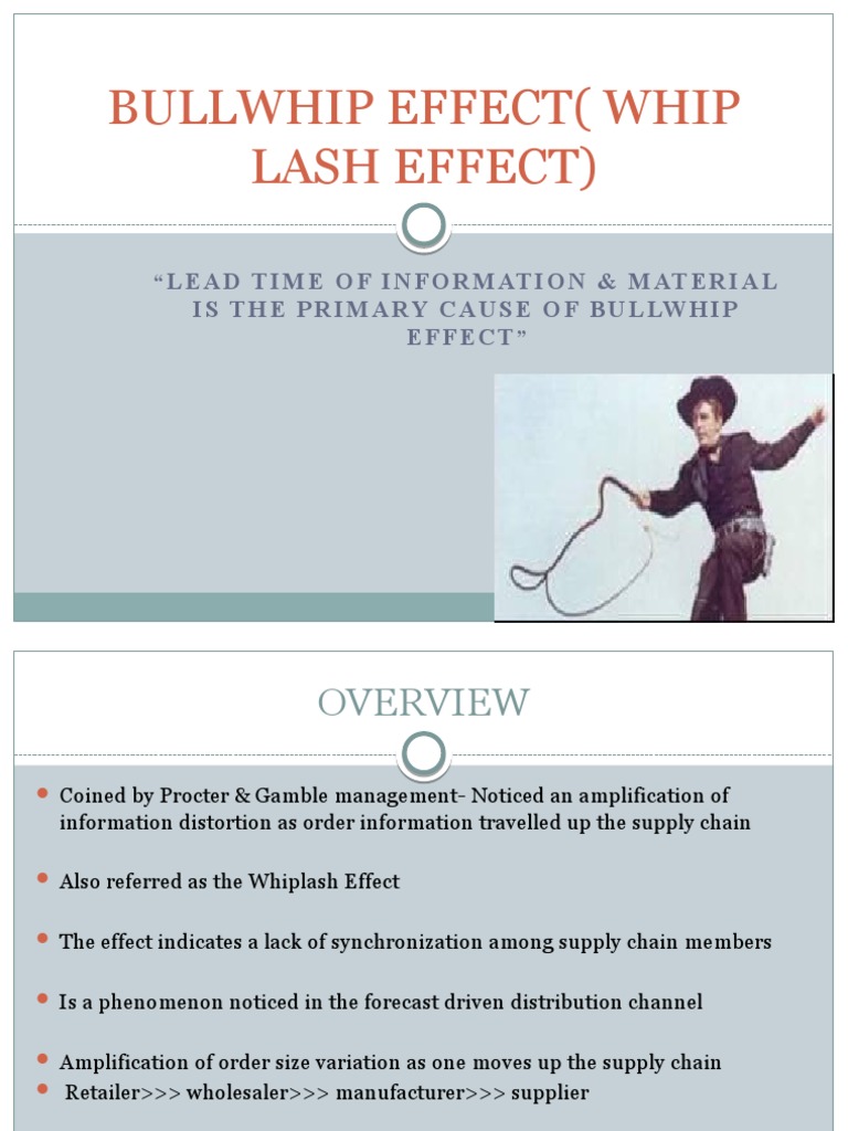 Bullwhip Effect (Whip Lash Effect) : Lead Time of Information ...