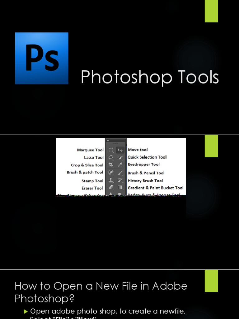 Photoshop Tools | PDF | Adobe Photoshop | Computer Graphics