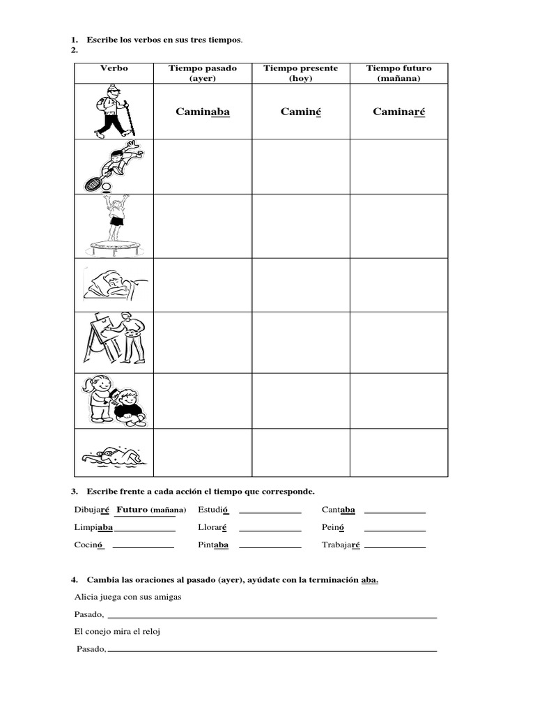 Acciones - Verbos | PDF