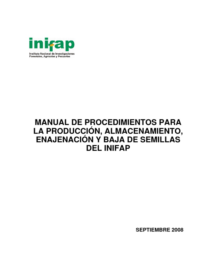 Manual de Procedimientos para La Producción | PDF | Innovación | Semilla