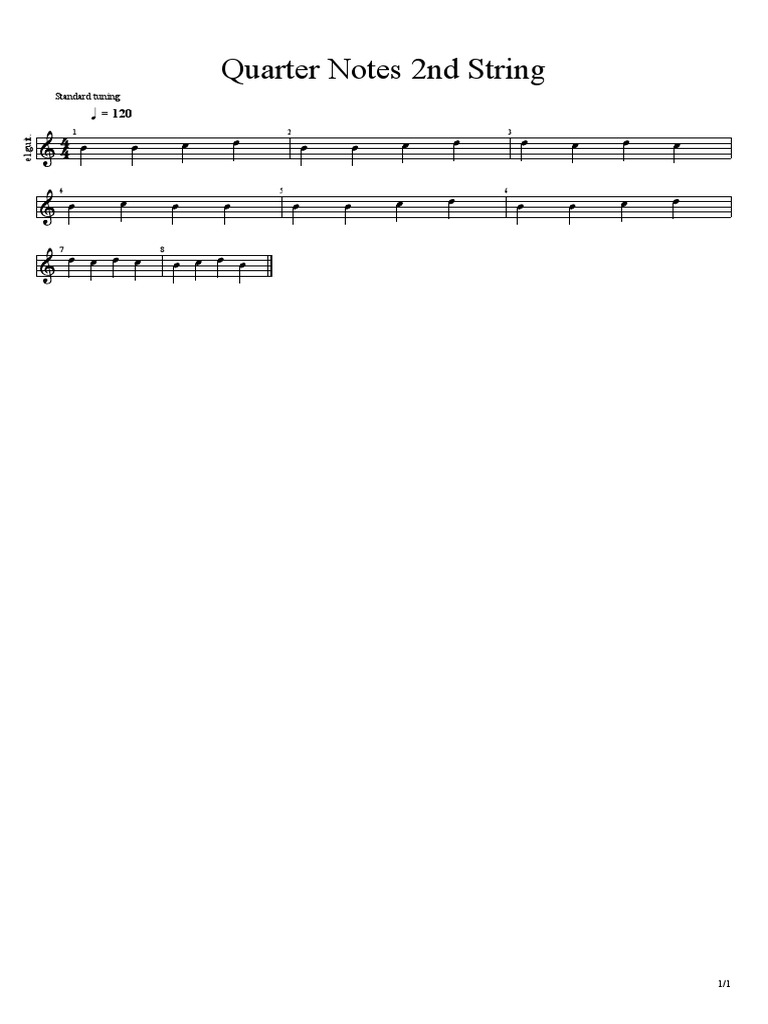 Quarter Notes 2nd String | PDF | European Musical Instruments | Musical ...