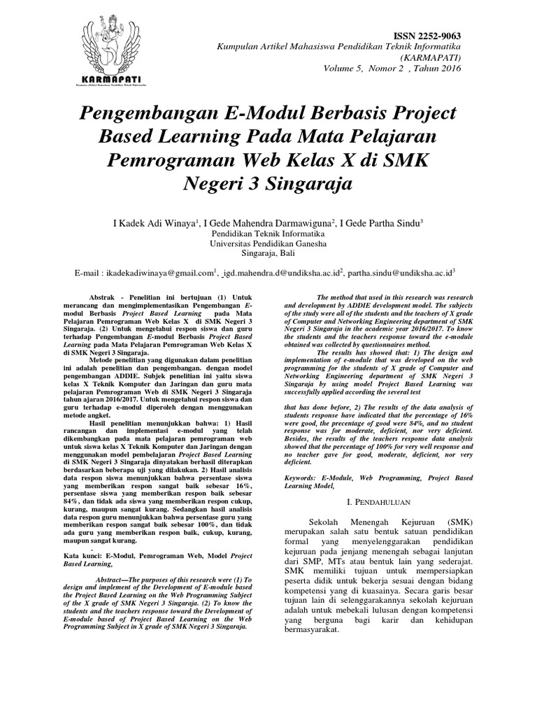 Project Based Learning | PDF