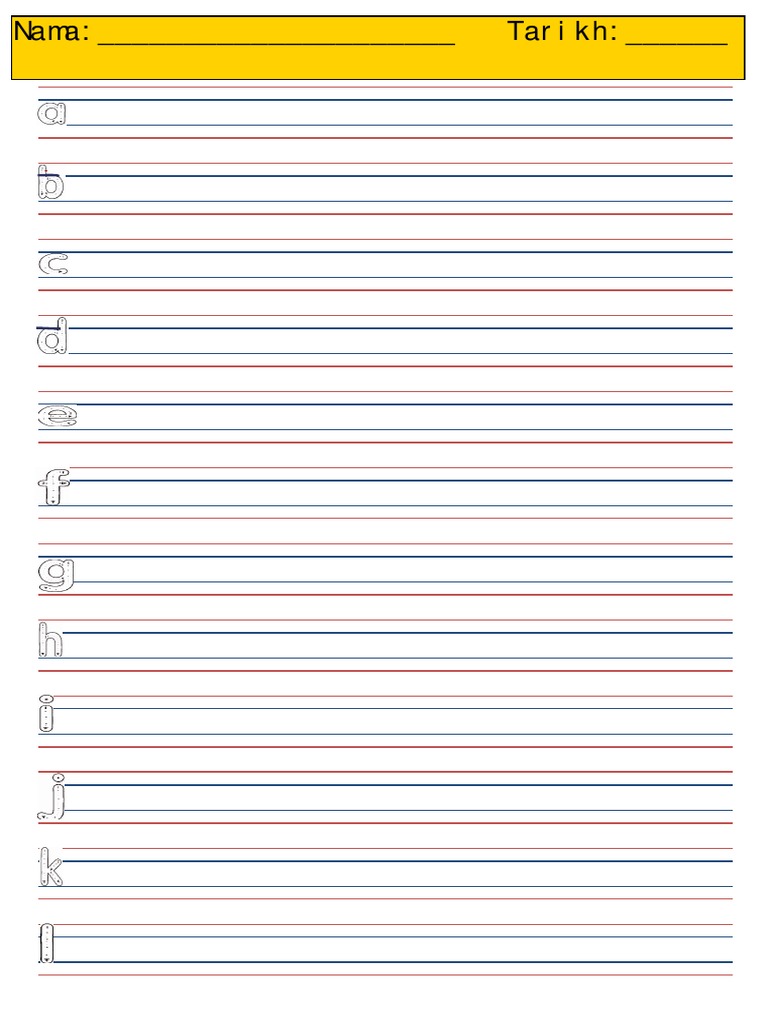 Abc Garisan Dan Anak Panah Dalam Huruf PDF | PDF