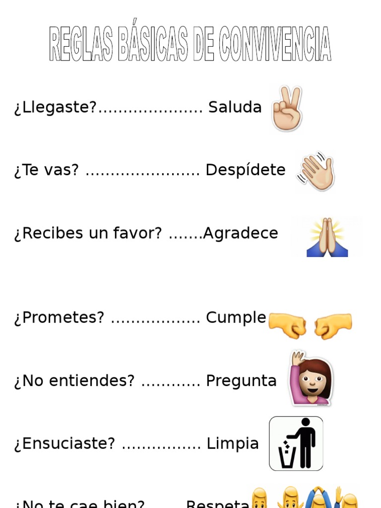 Reglas Basicas de Convivencia | PDF