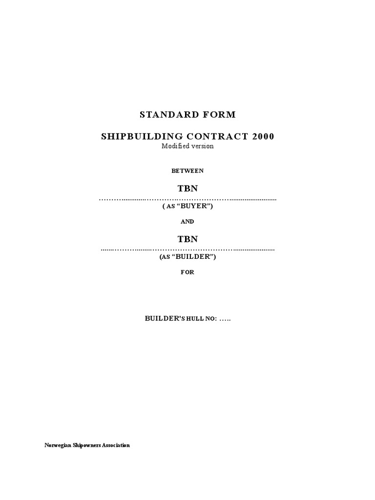 Norwegian Standard 2000 Hull # Revisado | PDF | Guarantee | Banks