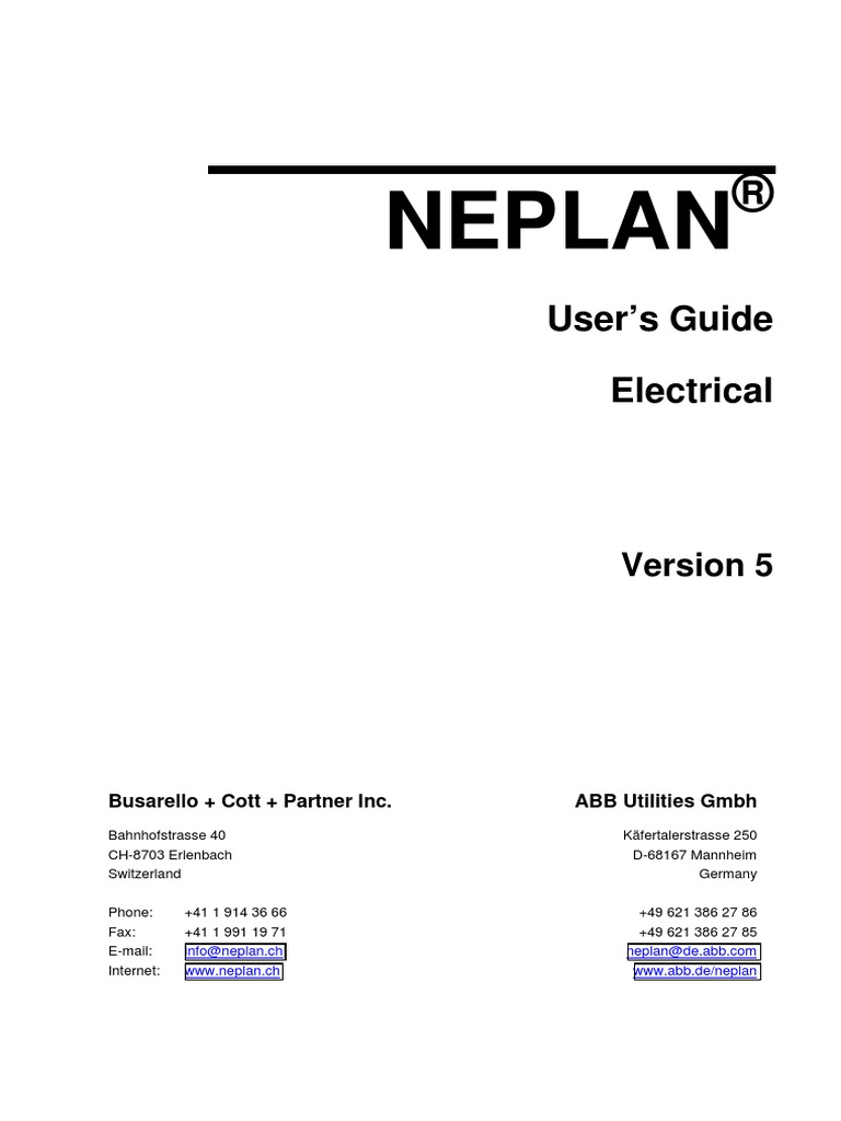 NEPLAN Users Guide Electrical PDF | PDF | Computing And Information Technology | Science