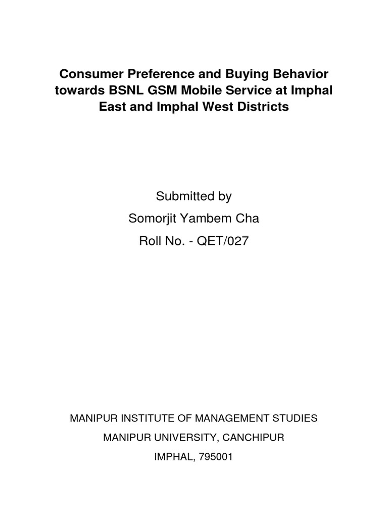 Research Proposal | PDF | Consumer Behaviour | Sampling (Statistics)