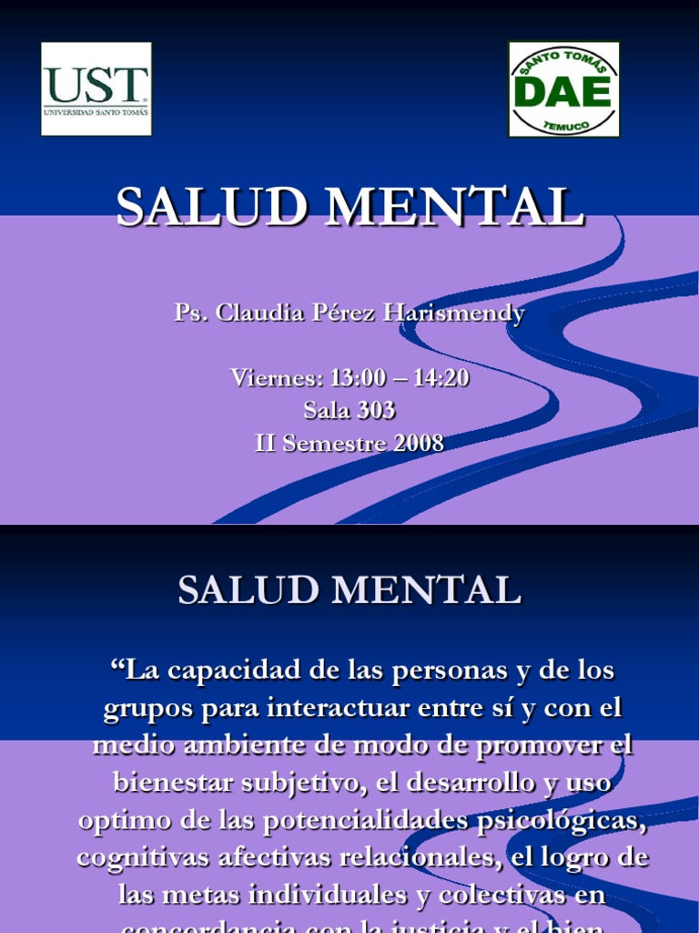 Salud Mental | PDF | Salud mental | Felicidad