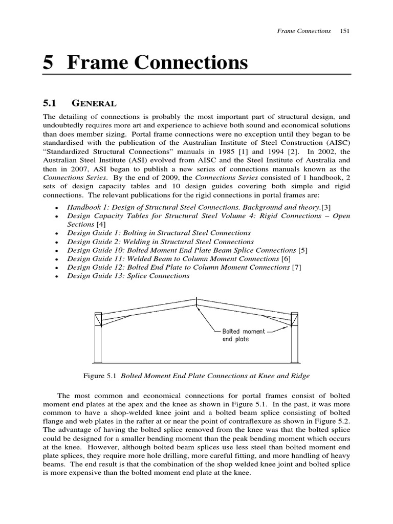 Portal Frame Connections | PDF | Structural Steel | Beam (Structure)