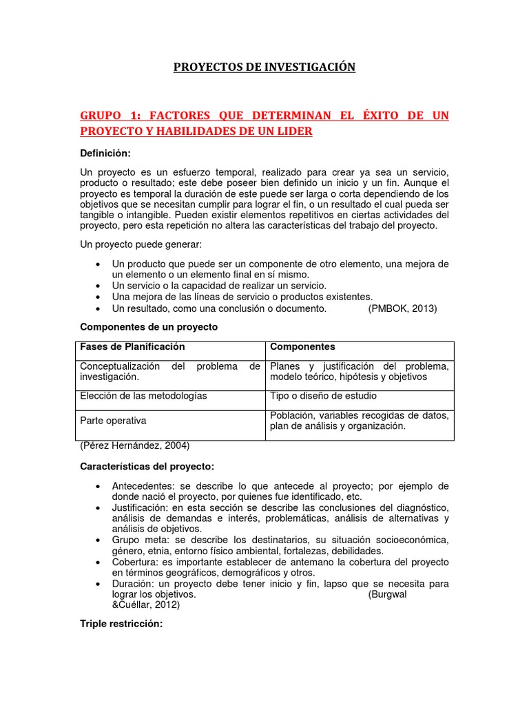 Proyectos de Investigación Completo | PDF | Planificación estratégica | Planificación