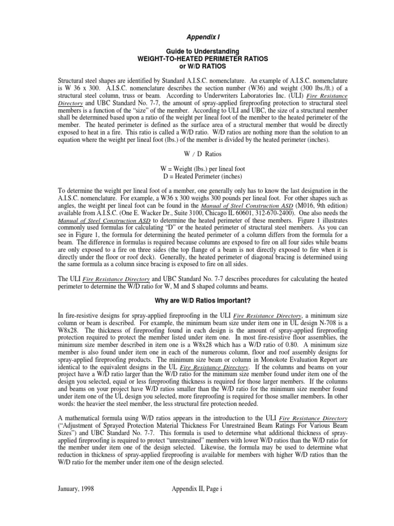Understanding W-D Ratios | PDF | Structural Steel | Pound (Mass)
