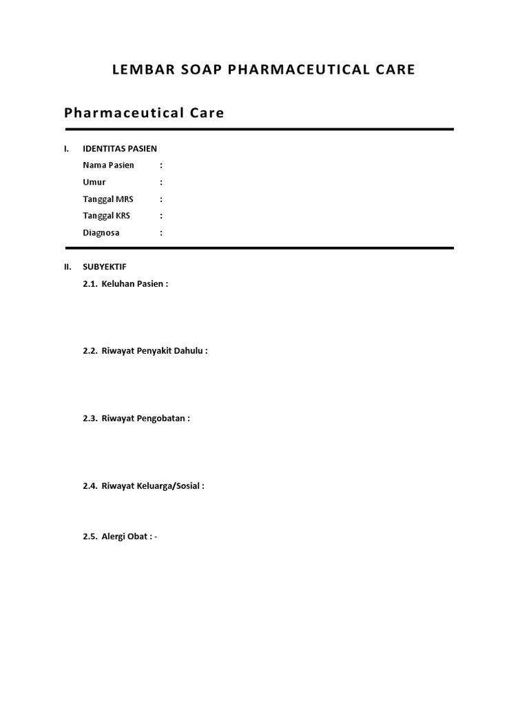 Lembar SOAP | PDF