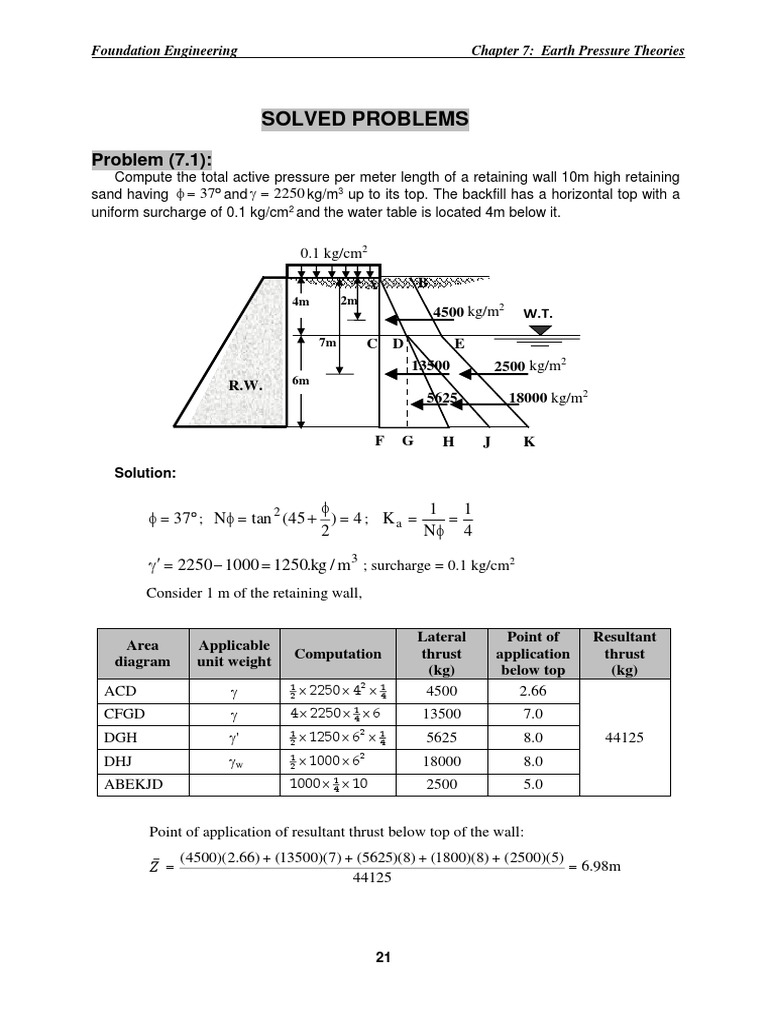 Solved Problems: Problem (7.1) | PDF | Building Engineering | Physics