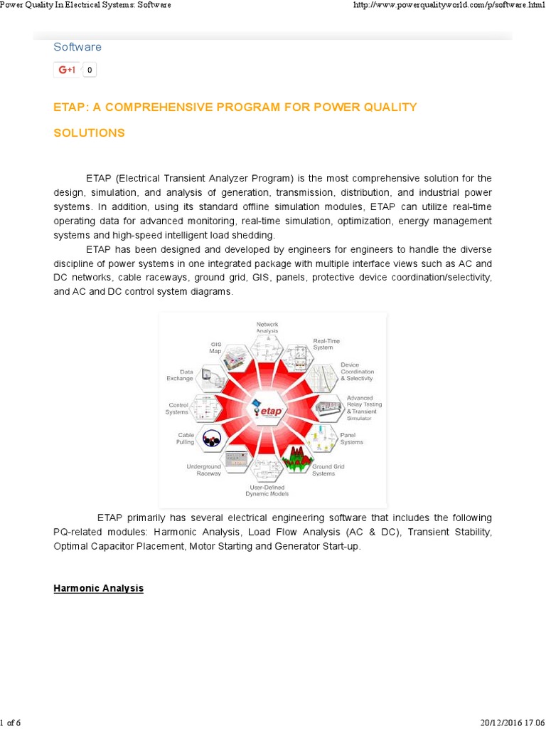 Power Quality in Electrical Systems - Software | PDF | Electric Power ...