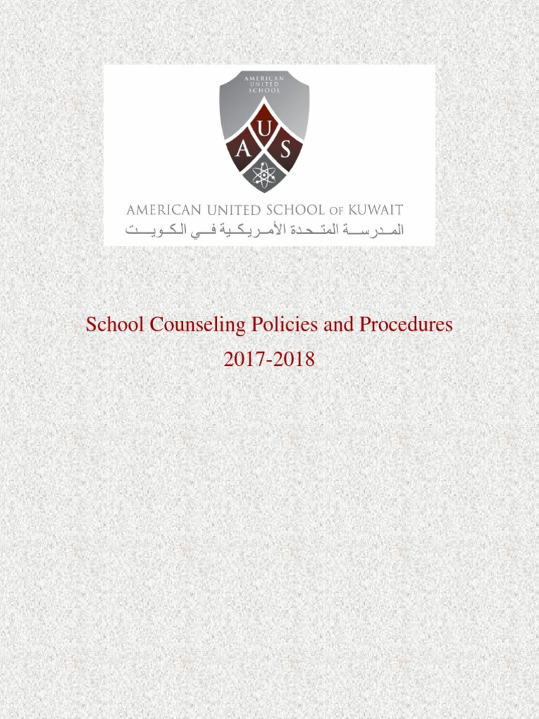 Aus School Counseling Policy and Procedures 1 | PDF | School Counselor ...