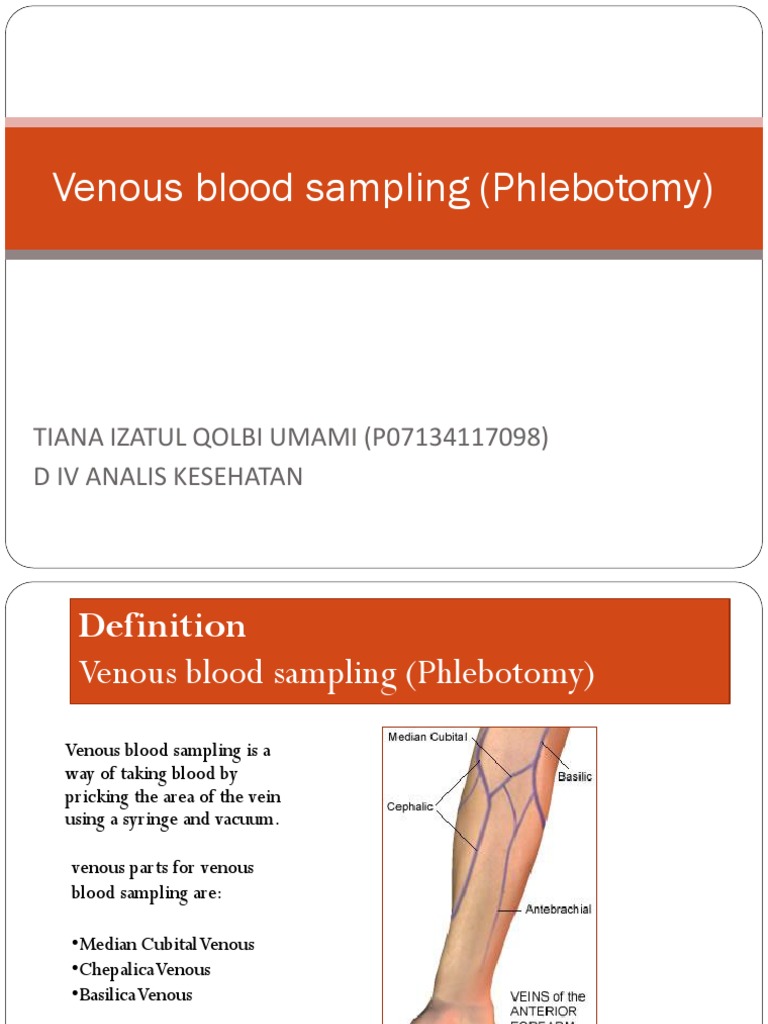 Venous Blood Sampling (Phlebotomy) | PDF | Medicine | Medical Specialties