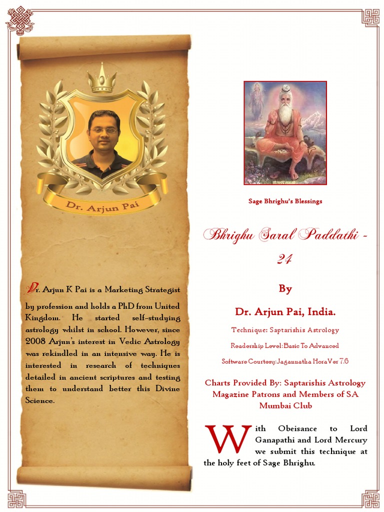 Bhrighu Saral Paddathi-24 BW | PDF | Planets In Astrology | Hindu Astrology