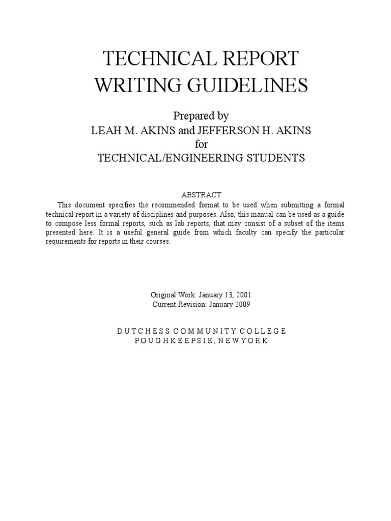 Professional Technical Report Template and Other | PDF | Citation ...